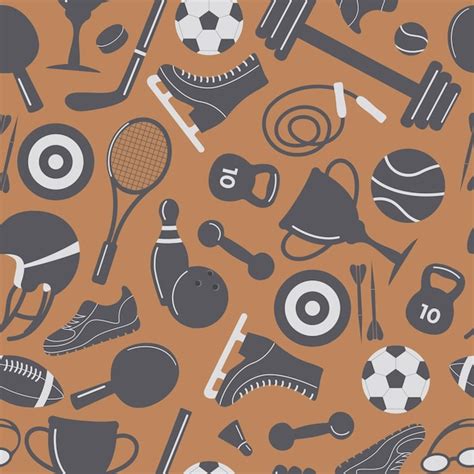 Premium Vector Sport Seamless Pattern