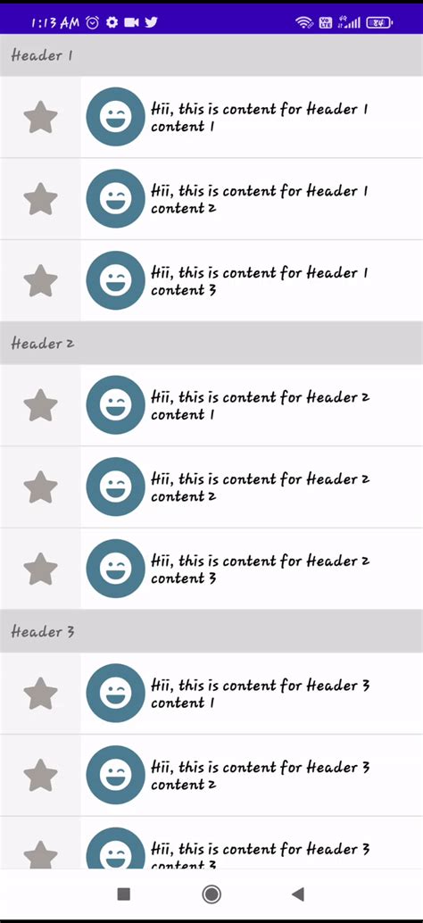 recycler view with sticky headers and multiple layout kotlin view