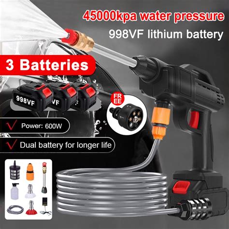Wireless Car Washer 998vf Lithium Battery Portable High Pressure Washer
