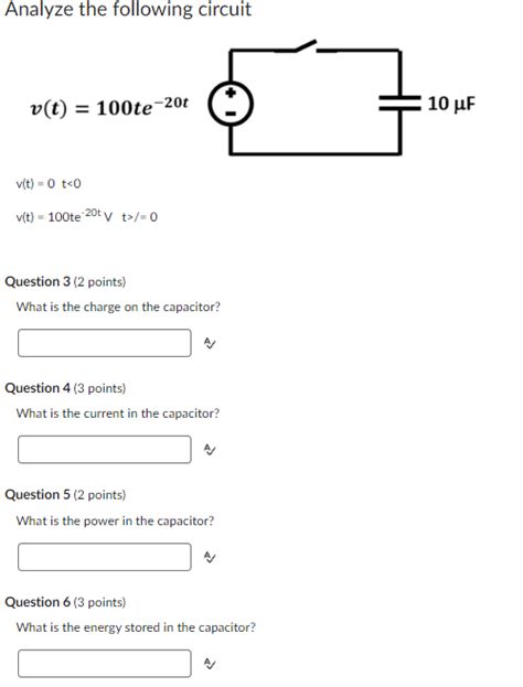 solved analyze the following circuit