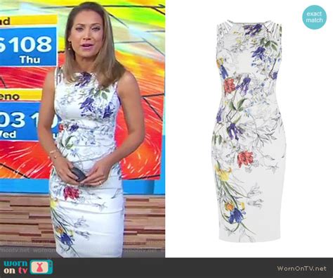 Wornontv Gingers White Floral Sleeveless Dress On Good Morning