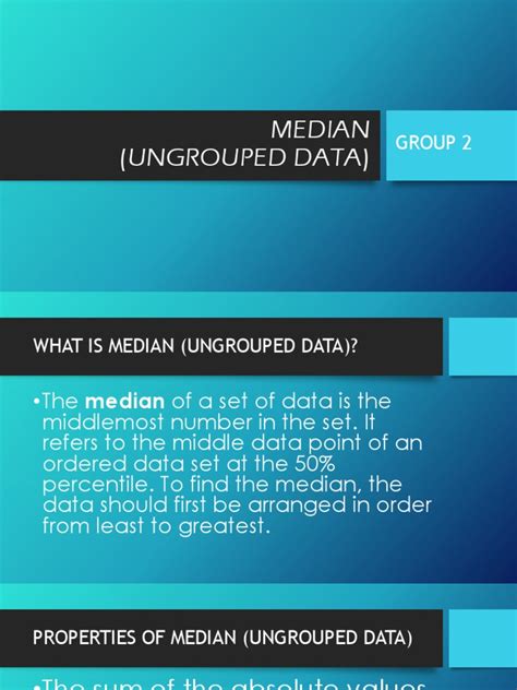 median ungrouped data pdf median descriptive statistics