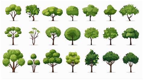 Green Tree Fertile Forms White Background Premium Ai Generated Vector