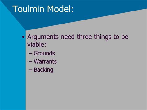 Ppt The Toulmin Model Powerpoint Presentation Free Download Id 3741154