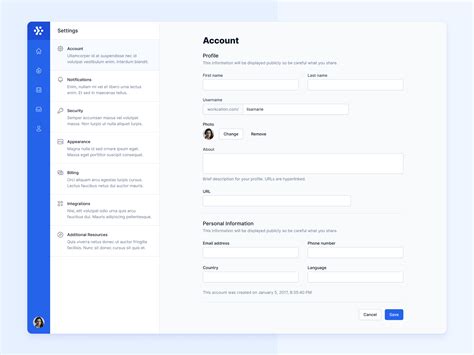 Setting Page Example By Steve Schoger For Tailwind Labs On Dribbble
