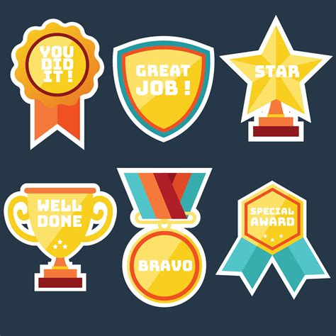 Teacher Award Stickers Vector Pack 228342 Vector Art At Vecteezy