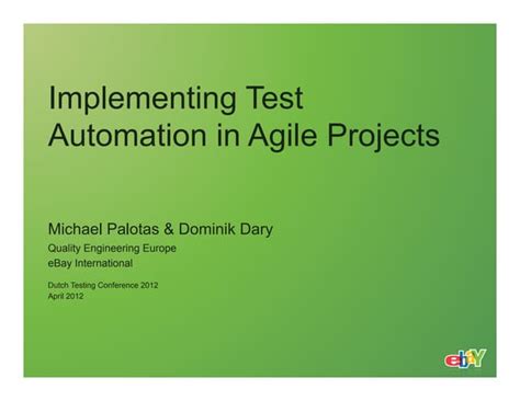 Implementing Test Automation In Agile Projects Ppt