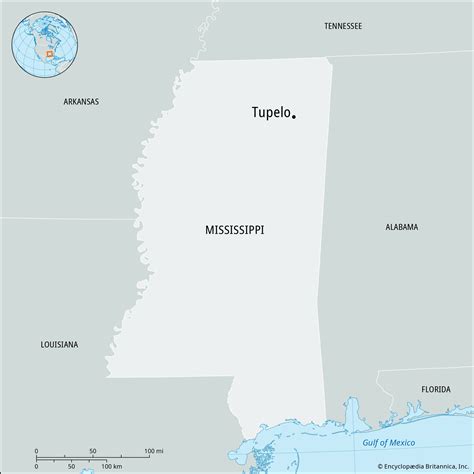 Tupelo Map Population And Elvis Britannica
