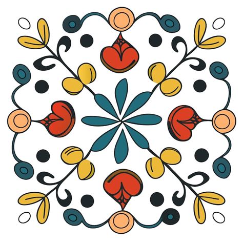 Premium Vector Classic 2d Vector Vintage Floral Pattern