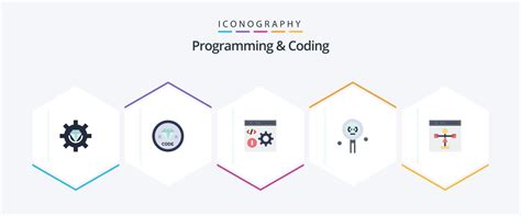 Programming And Coding 25 Flat Icon Pack Including Development Coding