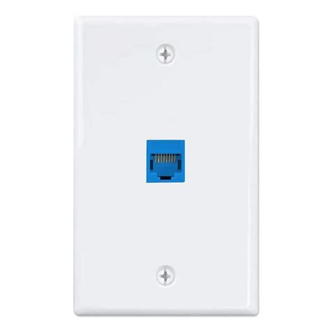 Newhouse Hardware White 1 Gang Ethernet Wall Plate 5 Pack Cat6wp Wh 05 The Home Depot
