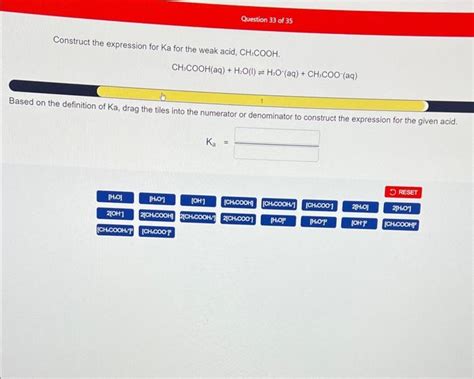 [solved] Construct The Expression For Ka For The Weak Acid