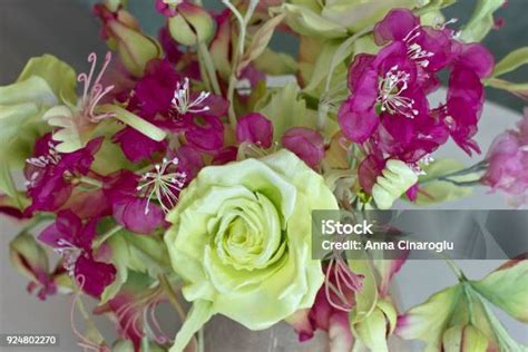 흰색 테이블에 꽃병에 꽃 봉 오리와 꽃과 노란 장미 꽃다발 0명에 대한 스톡 사진 및 기타 이미지 0명 꽃 나무 꽃 식물 Istock