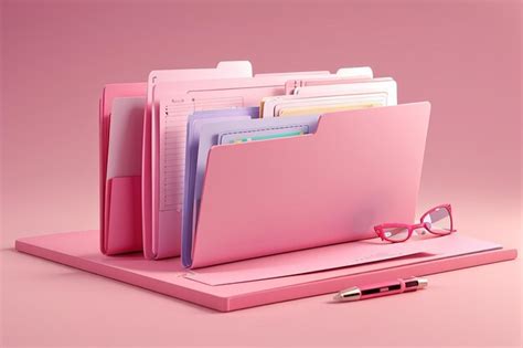 Premium Ai Image 3d Folder And Paper For Management Multimedia File Document Efficient Work On