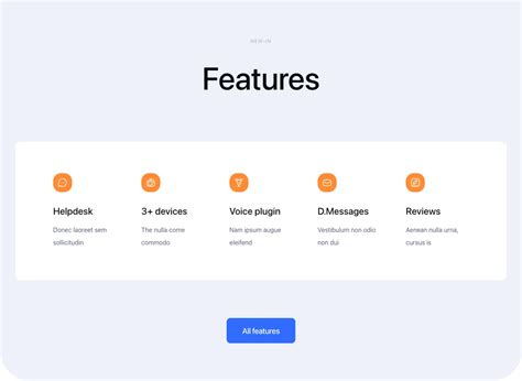 Tailwind Features Components In Uinel Library