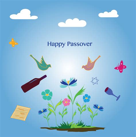 Happy Passover Card Food Illustrations ~ Creative Market