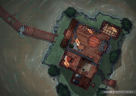 [battlemap][24x17][3600 X 2550px] Cabin In The Swamps Occult Basement