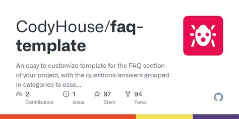 Github Codyhousefaq Template An Easy To Customize Template For The