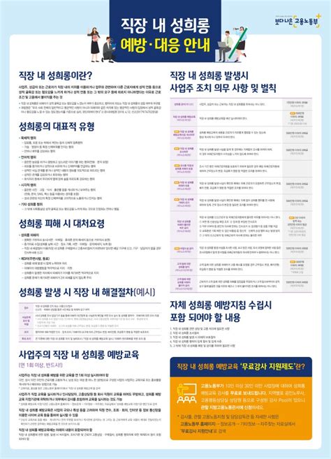 고용노동부 직장내 성희롱 예방대응 포스터 및 리플릿 네이버 블로그