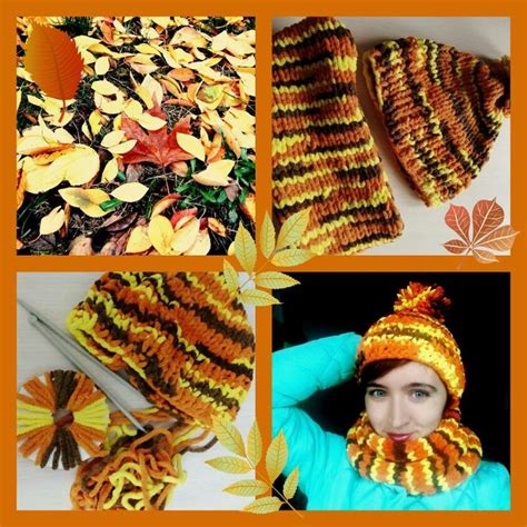 Осенний комплект шапка и шарф спицами Hand Fan Home Appliances Fan