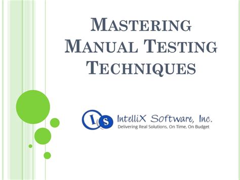 Ppt Mastering Manual Testing Techniques Powerpoint Presentation Free Download Id 13402329