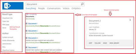 Sharepoint 2013 Result Types