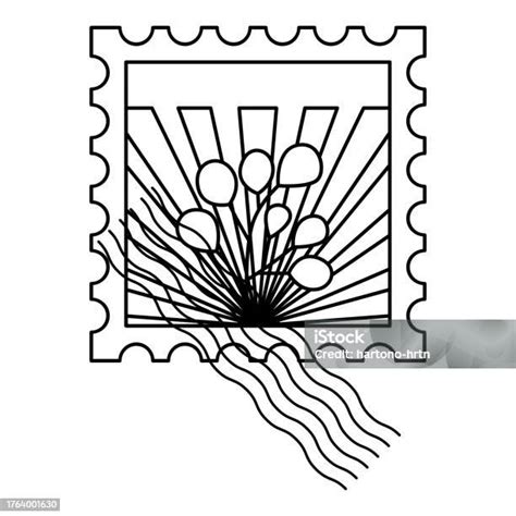 우표 라인 아트 벡터 일러스트 레이 션 와 우체국 테마 와 선 예술 벡터 작풍 편집 가능한 벡터 0명에 대한 스톡 벡터 아트 및 기타 이미지 Istock