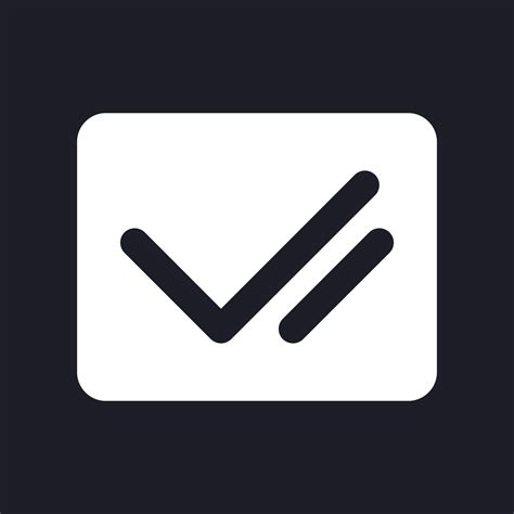 Double Checkmark Dark Mode Glyph Ui Icon Delivered And Read User