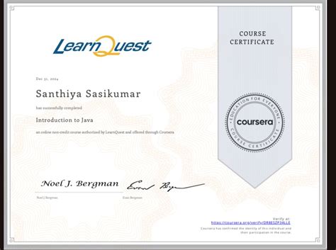 Santhiya Sasikumar On Linkedin Java Programming Continuouslearning Coursera Skilldevelopment