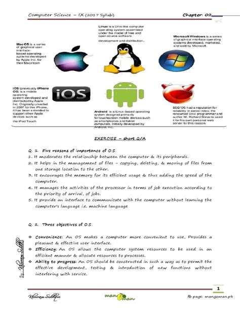 Chapter 2 Computer 9th Class Pdf Operating System Window Computing