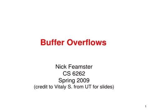 PPT Buffer Overflows PowerPoint Presentation Free Download ID 421538