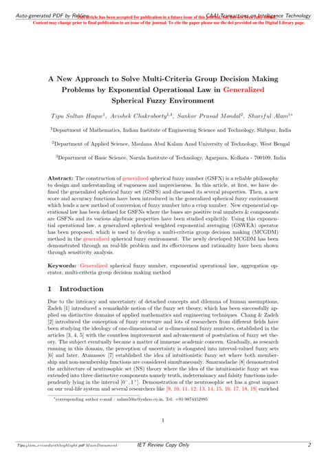 Pdf A New Approach To Solve Multi Criteria Group Decision Making