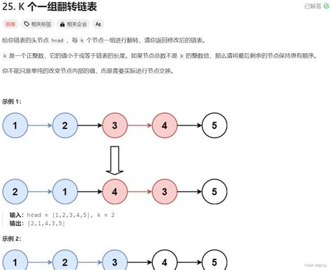 Leetcode日记(15)k个一组翻转链表 Csdn博客 Leetcode日记(15)k个一组翻转链表 Csdn博客
