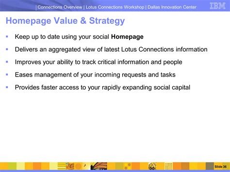 Ibm Lotus Connections Overview Pdf Social Networking Internet