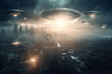外星人飞船入侵图片素材 正版创意图片600035728 摄图网