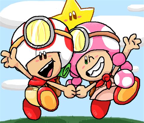 Toad And Toadette Kissing