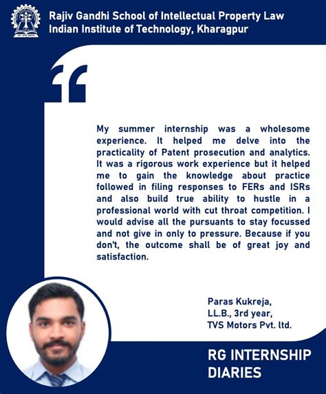 Internship Diaries Of Batch 2020 23 Paras Kukreja Ll B 3rd Year Tvs Motors Pvt Ltd My