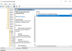 Hide App And Browser Control In Windows Security In Windows