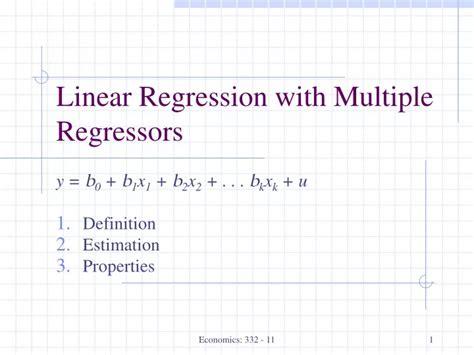 Ppt Linear Regression With Multiple Regressors Powerpoint Presentation Id9290650
