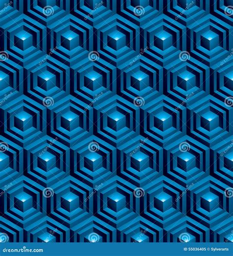 Regular Colorful Textured Endless Pattern With Three Dimensional Cubes Continuous Vivid