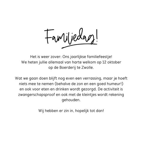 Uitnodiging Jubileum Familiedag Fotokader Met Kaartje2go