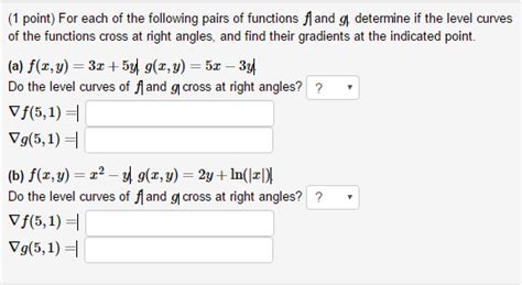 Solved For Each Of The Following Pairs Of Functions F And G Chegg