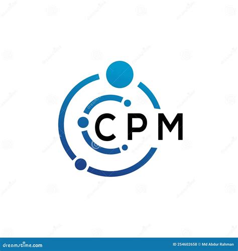 Cpm Letter Logo Design On White Background Cpm Creative Initials