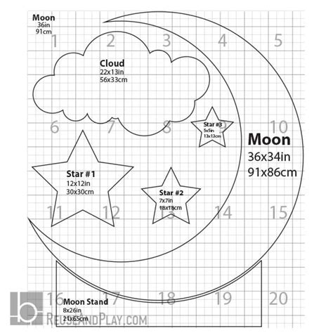 Half Moon And Cloud Templates