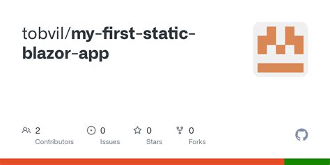 Github Tobvil My First Static Blazor App