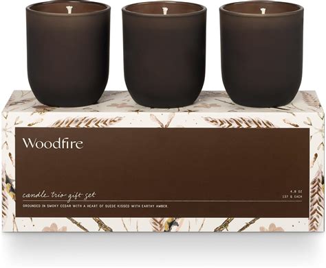 Illume Candle Trio T Set Woodfire Home And Kitchen