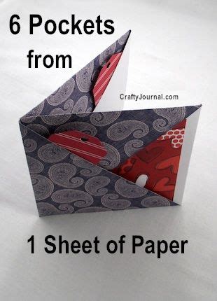 6 Pockets Origami Tutorial Paper Pockets Diy Tutorials Paper Pockets