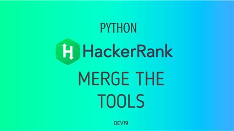 26 Merge The Tools Hackerrank Python Solutions Youtube