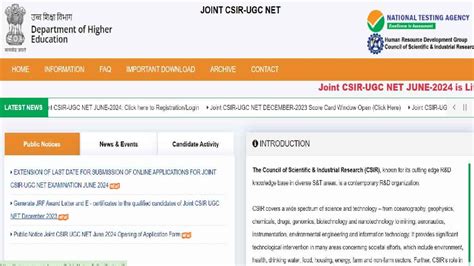 CSIR UGC NET Last Date Extended On Csirnet Nta Ac In Apply Online Till May