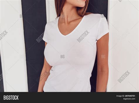 Woman Big Breast White Image And Photo Free Trial Bigstock